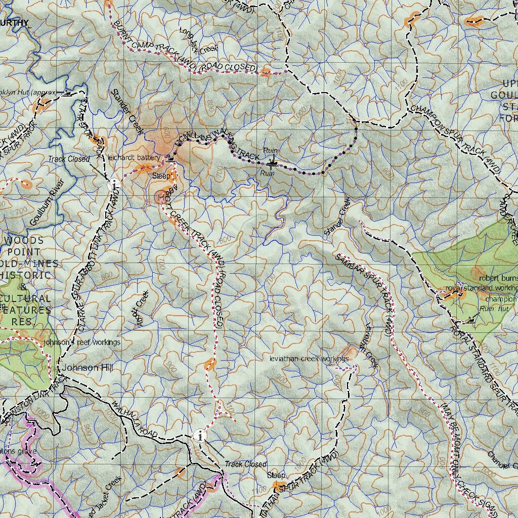 Getlost Map 8122-8222 MATLOCK-MAFFRA Victoria Topographic Map V16b 1: ...