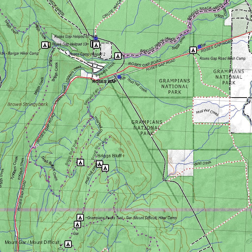 Getlost Map 7324-7424 HORSHAM-RUPANYUP Victoria Topographic Map V16b 1: ...