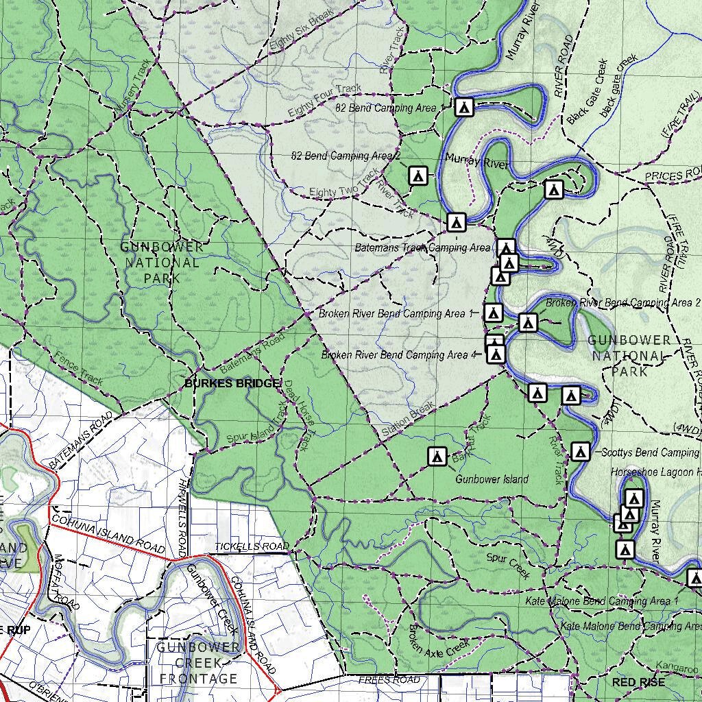 Getlost Map 7726-7826 COHUNA-MATHOURA Victoria Topographic Map V16b 1: ...