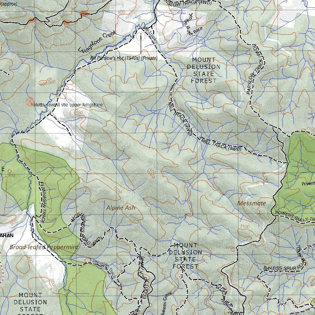 Getlost Map 8323-8423 DARGO-OMEO Victoria Topographic Map V16b 1:75,000 ...
