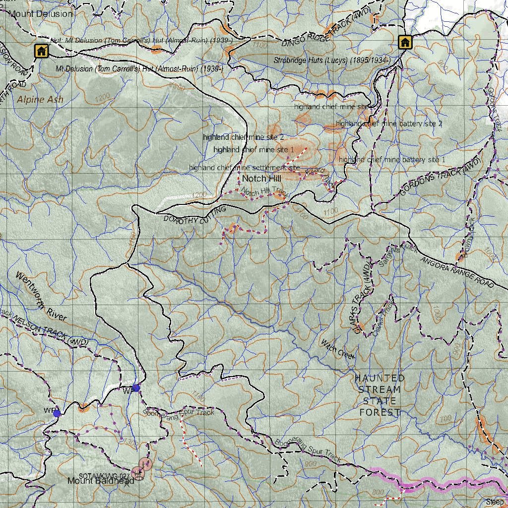 Getlost Map 8323-8423 DARGO-OMEO Victoria Topographic Map V16b 1:75,000 ...