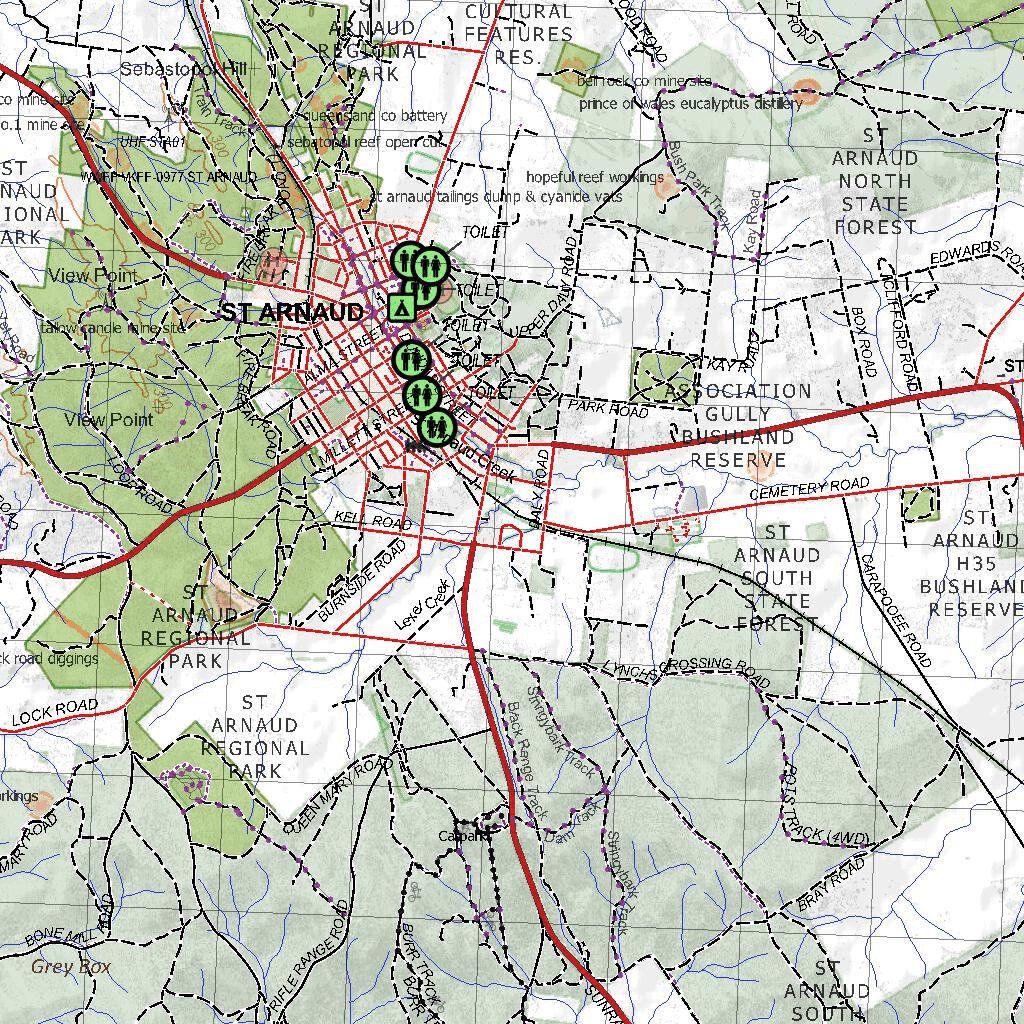 Getlost Map 7524-7624 ST ARNAUD-DUNOLLY Victoria Topographic Map V16b 1 ...