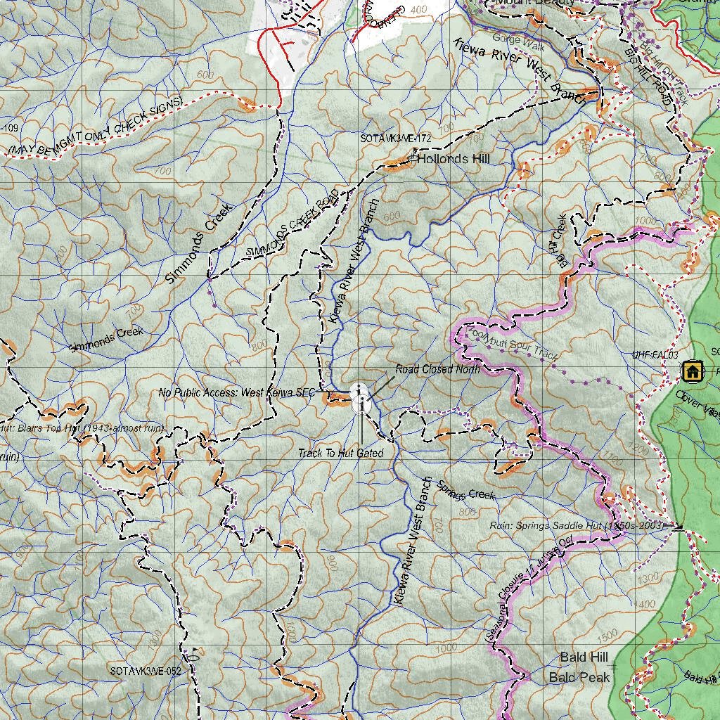 Getlost Map 8324-8424 BOGONG-BENAMBRA Victoria Topographic Map V16b 1: ...