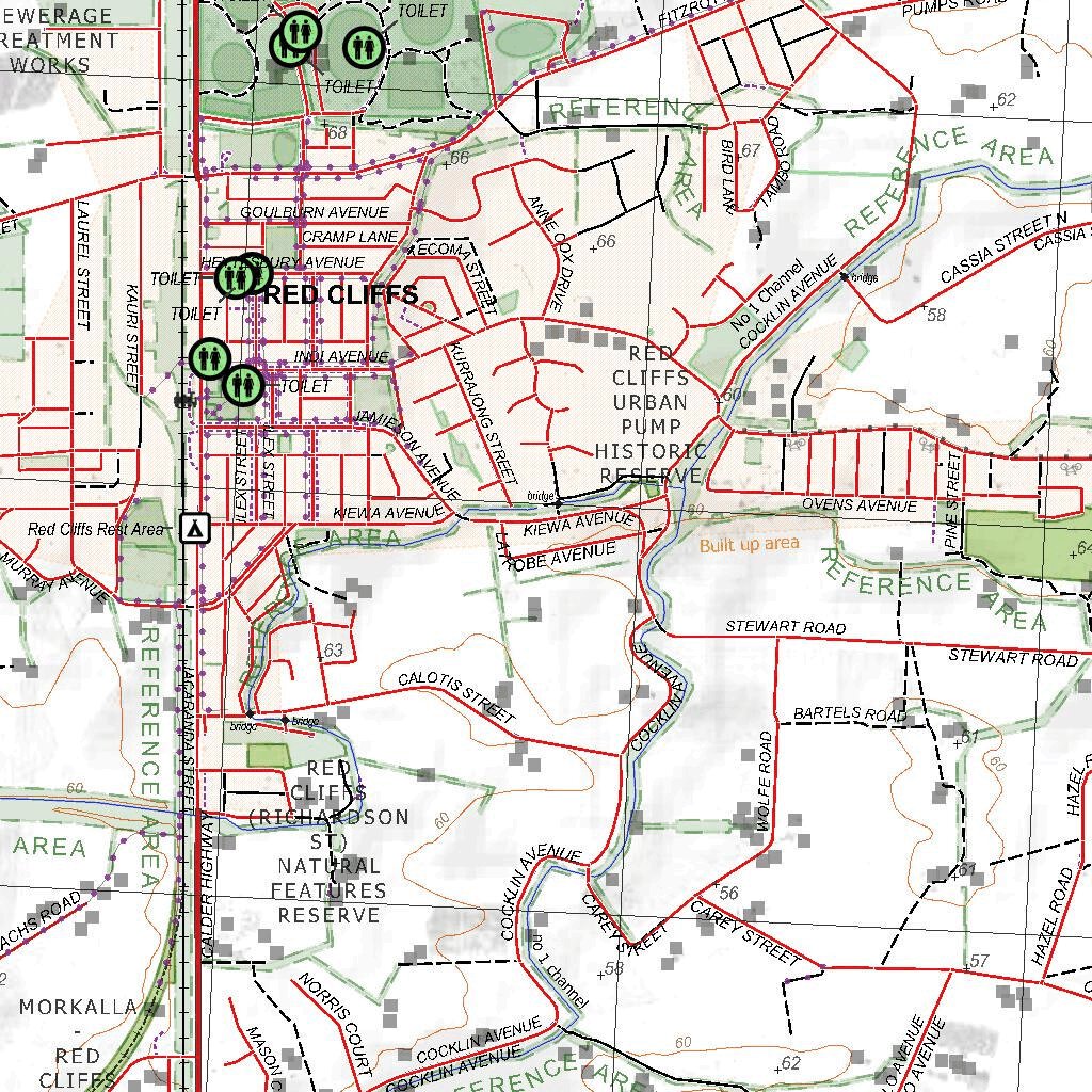 Getlost Map 7329-3 RED CLIFFS Victoria Topographic Map V16b 1:25,000 by ...