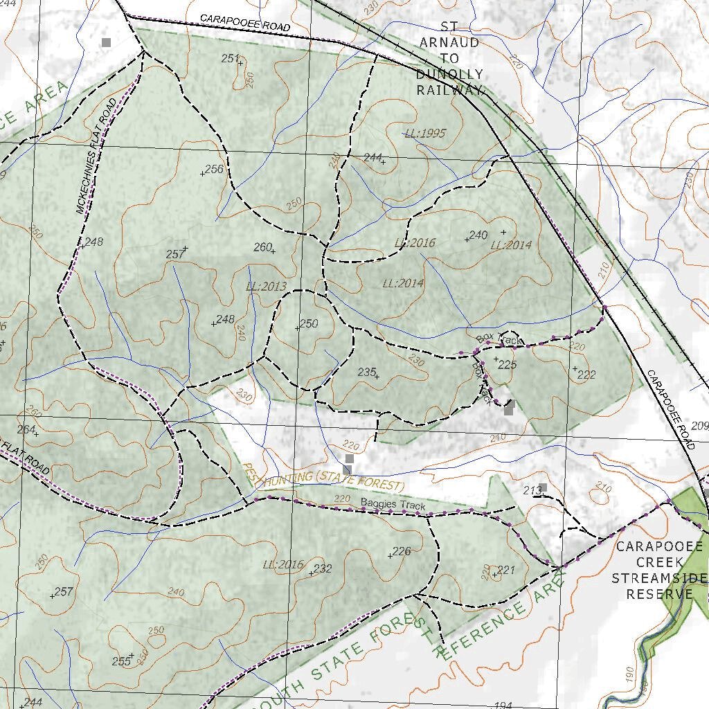Getlost Map 7524-1 SAINT ARNAUD Victoria Topographic Map V16b 1:25,000 ...