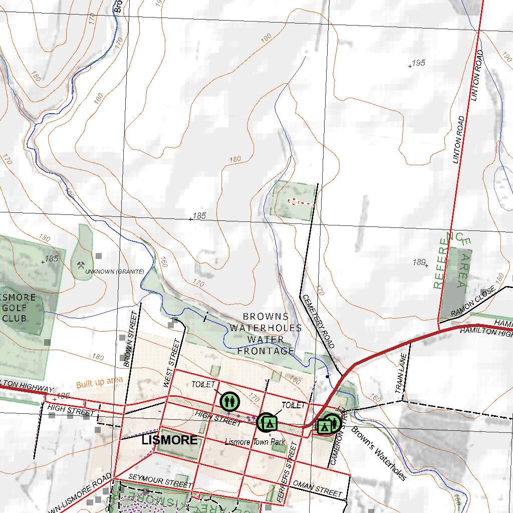 Getlost Map 7522-2 LISMORE Victoria Topographic Map V16b 1:25,000 by ...