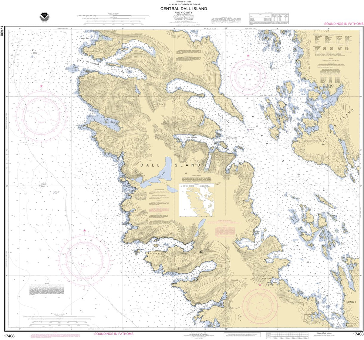 Central Dall Island And Vicinity Map by National Oceanographic ...