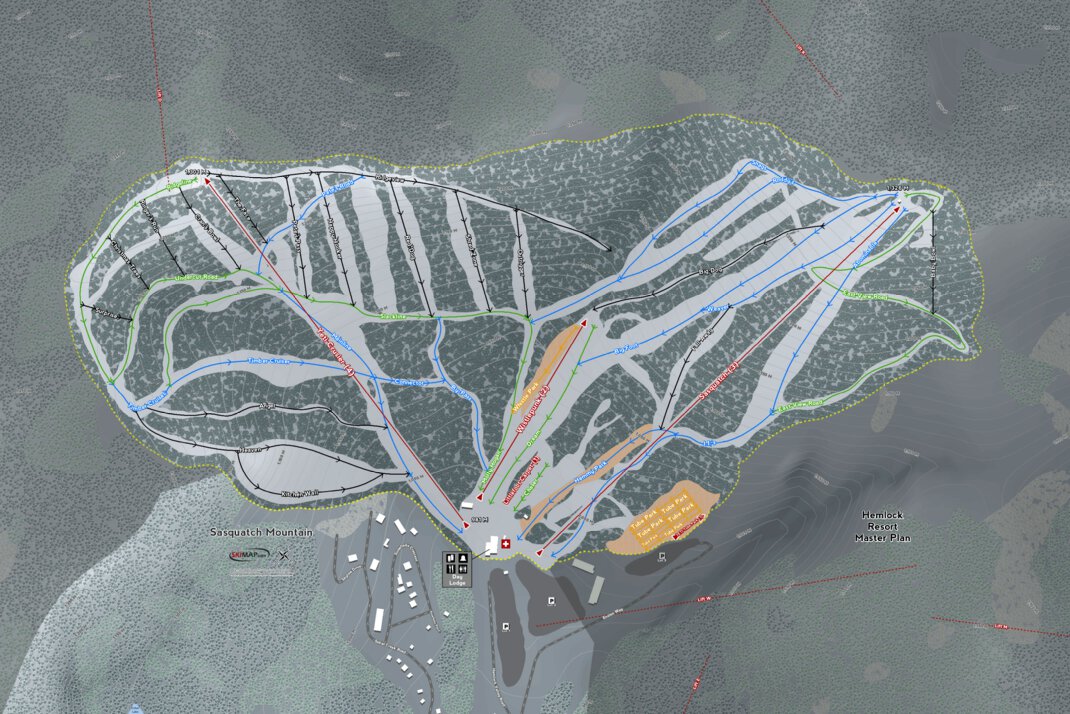Sasquatch Mountain Resort Map by Mapsynergy | Avenza Maps