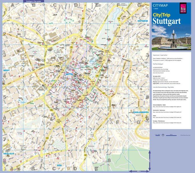 Citymap Stuttgart 2023 Map by Reise Know-How Verlag Peter Rump GmbH ...