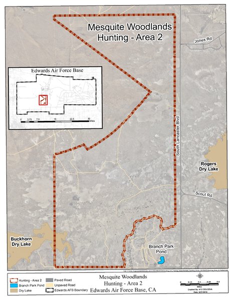 Edwards AFB Hunting Area 2 Map by iSportsman | Avenza Maps