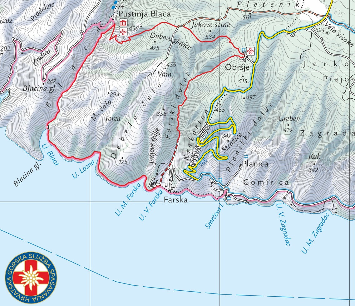 Bol - Otok Brač Map by Croatian Mountain Rescue Service - HGSS | Avenza ...