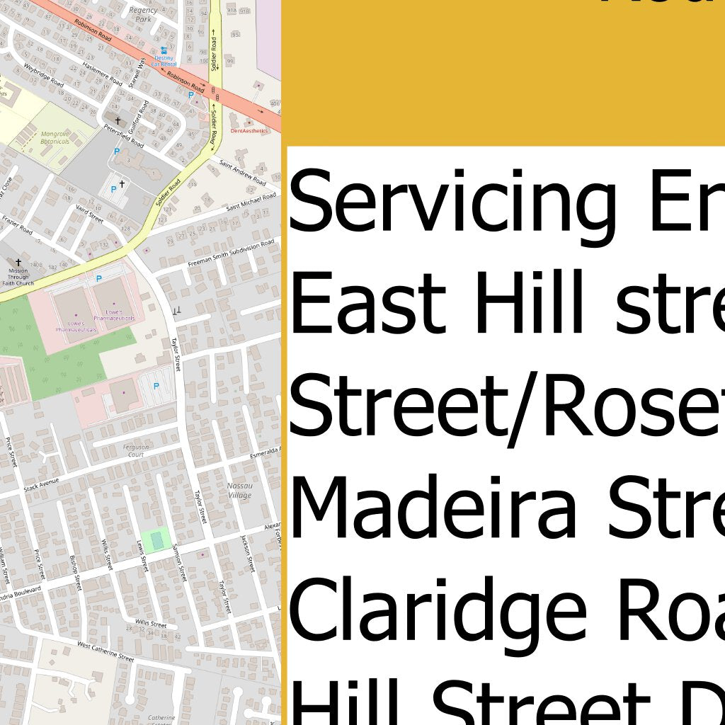 New Providence, Bahamas - Bus Route 1 Map by Bahama Atlas | Avenza Maps