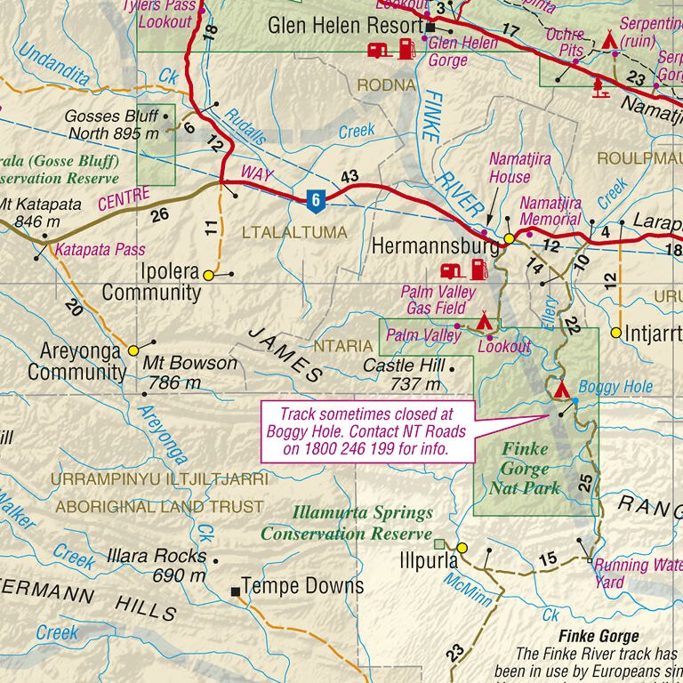 Alice Springs to Uluru - 6th Ed Map by Meridian Maps | Avenza Maps