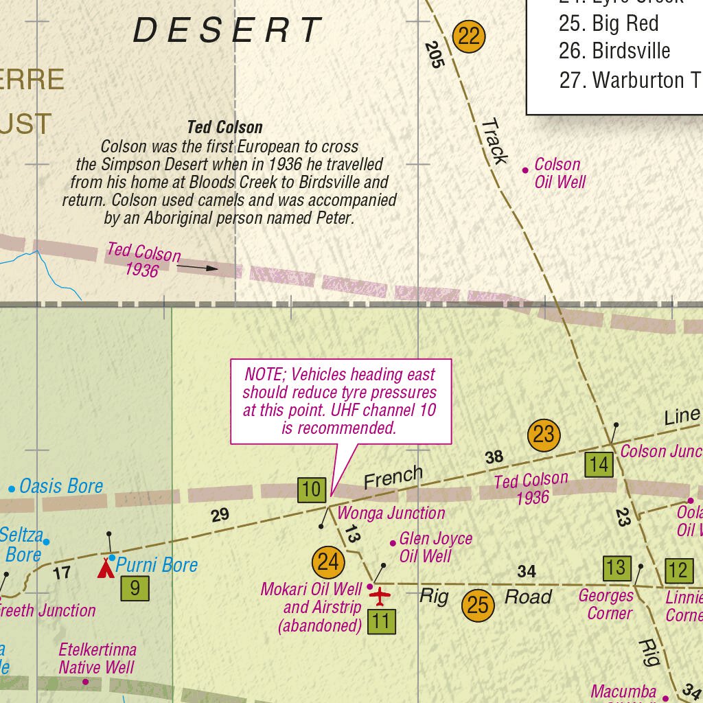 Simpson Desert Map by Meridian Maps | Avenza Maps