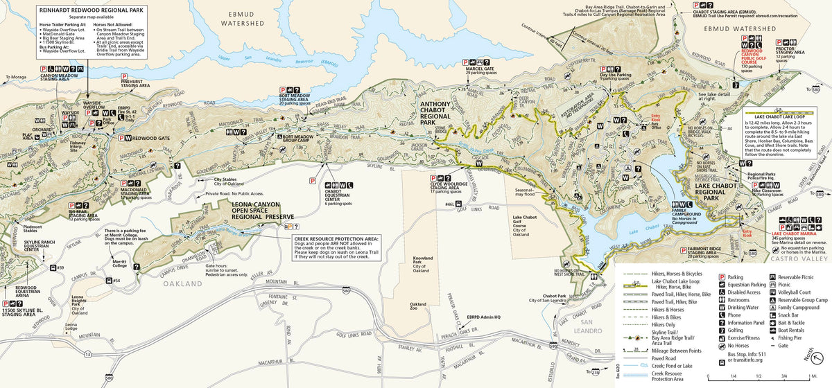 Anthony Chabot Regional Park Map by EBRPD | Avenza Maps