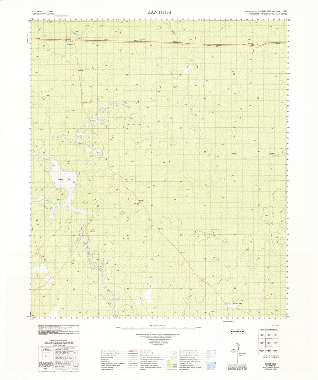 Zanthus (3635) Map by Geoscience Australia | Avenza Maps