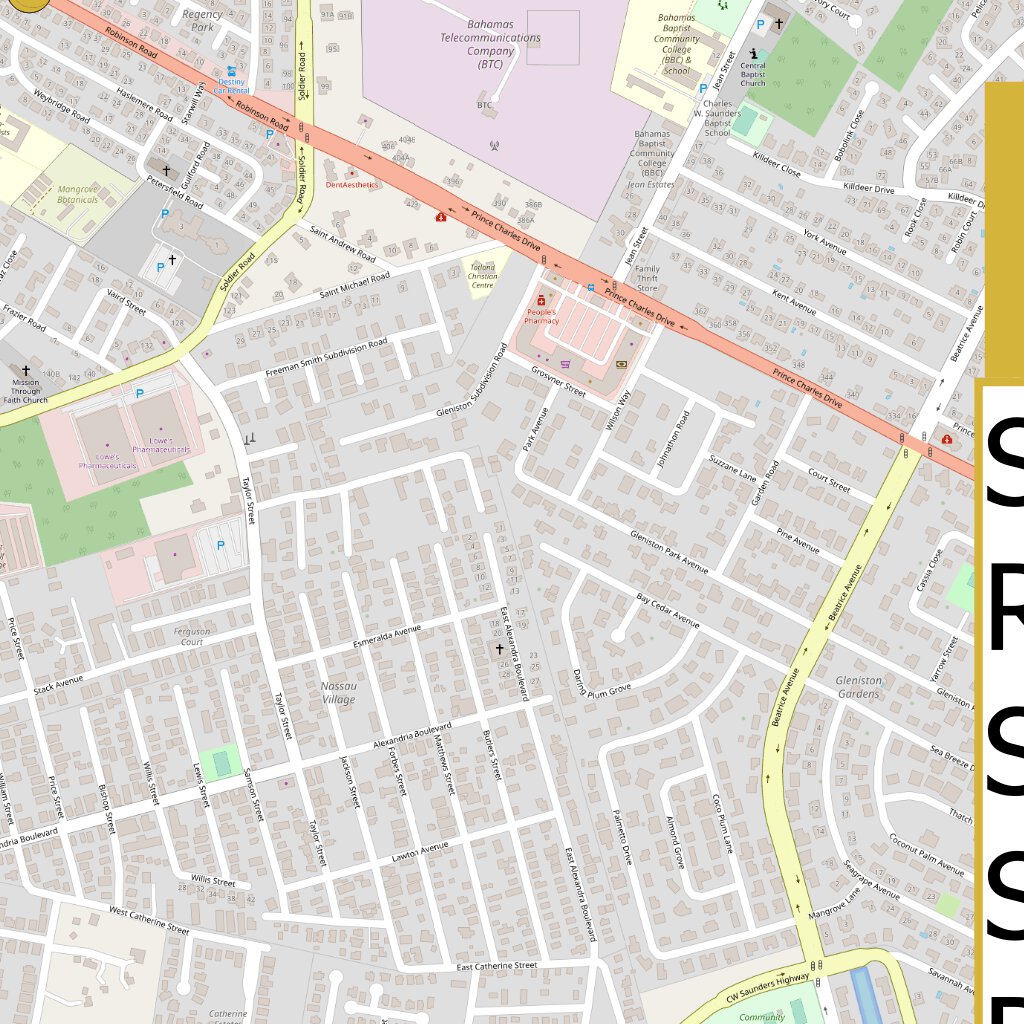 New Providence, Bahamas - Bus Route 4A Map by Bahama Atlas | Avenza Maps