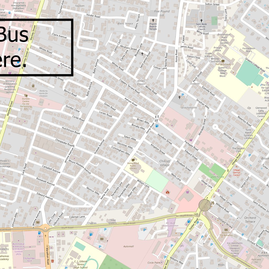 New Providence, Bahamas - Bus Route 9B Map by Bahama Atlas | Avenza Maps