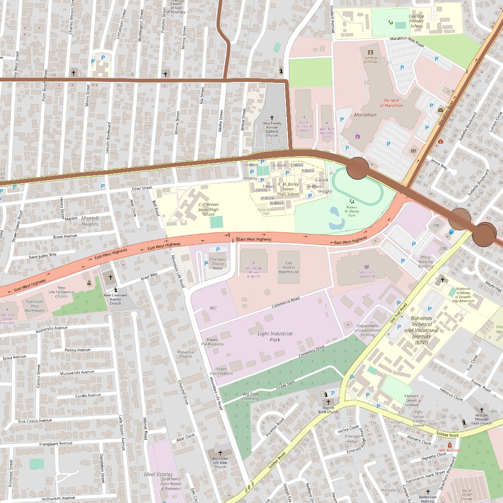 New Providence, Bahamas - Bus Route 15A Map by Bahama Atlas | Avenza Maps