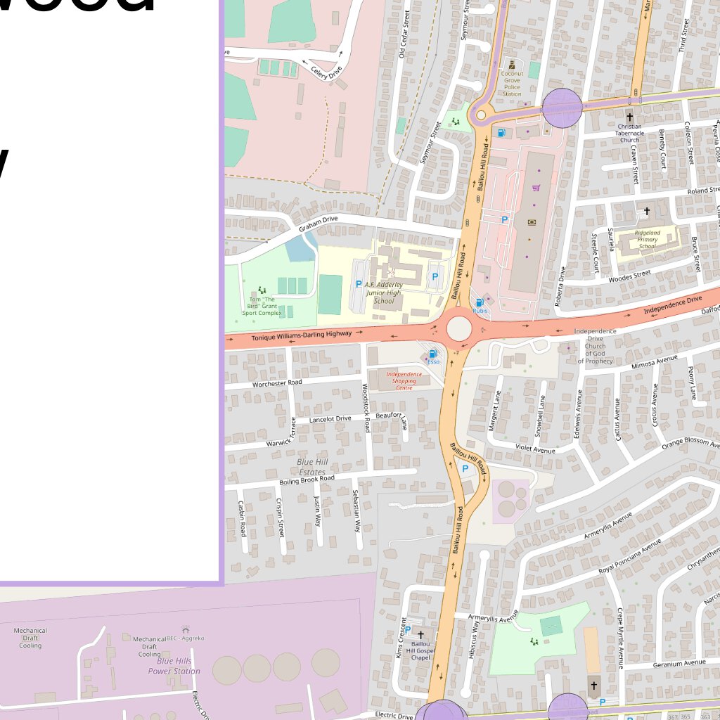 New Providence, Bahamas - Bus Route 21 Map by Bahama Atlas | Avenza Maps