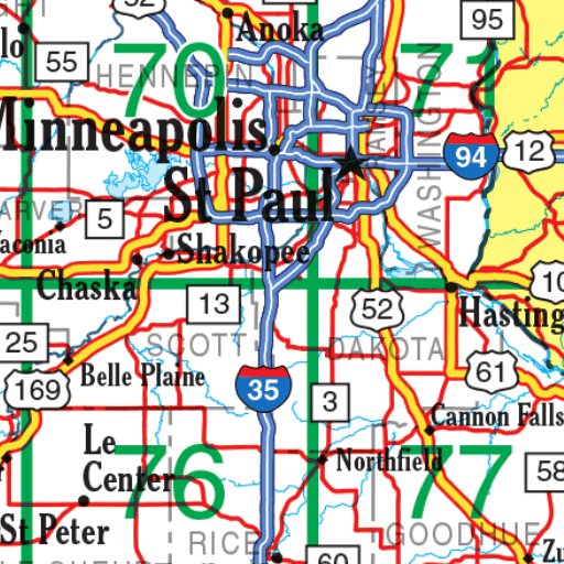 Minnesota Atlas & Gazetteer Overview Map by Garmin | Avenza Maps
