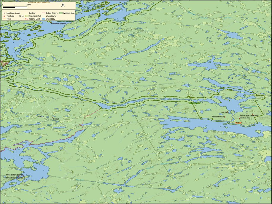 Ontario Provincial Park: Restoule Map by Xavier Maps | Avenza Maps