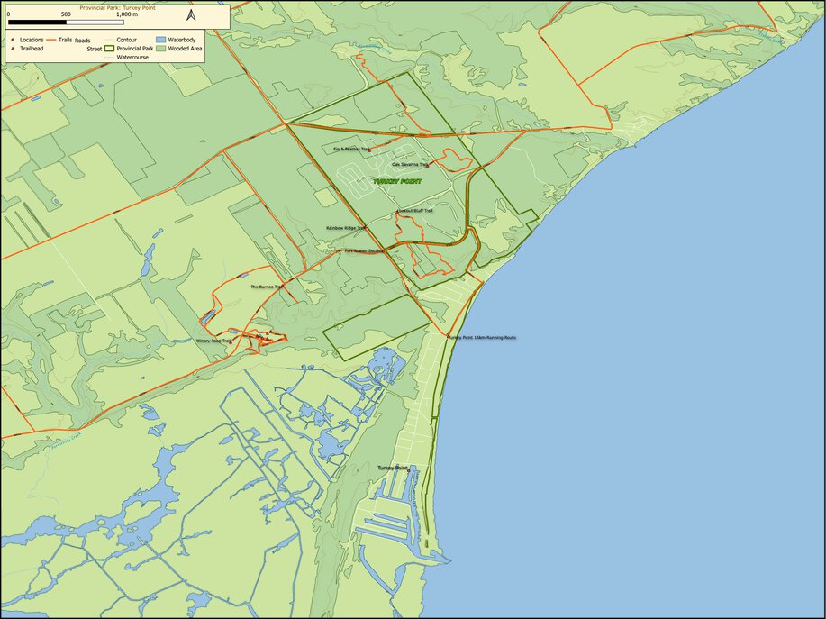 Ontario Provincial Park: Turkey Point Map by Xavier Maps | Avenza Maps