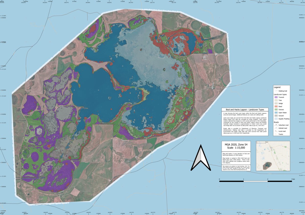 Bool and Hacks Lagoons, South Australia - Landform Types Map by ...