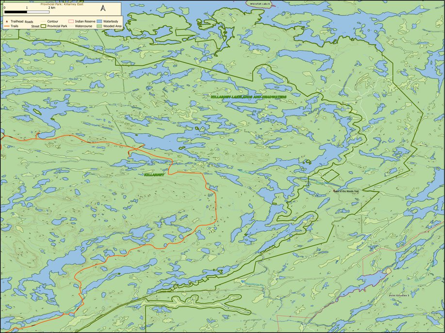 Ontario Provincial Park: Killarney East Map by Xavier Maps | Avenza Maps