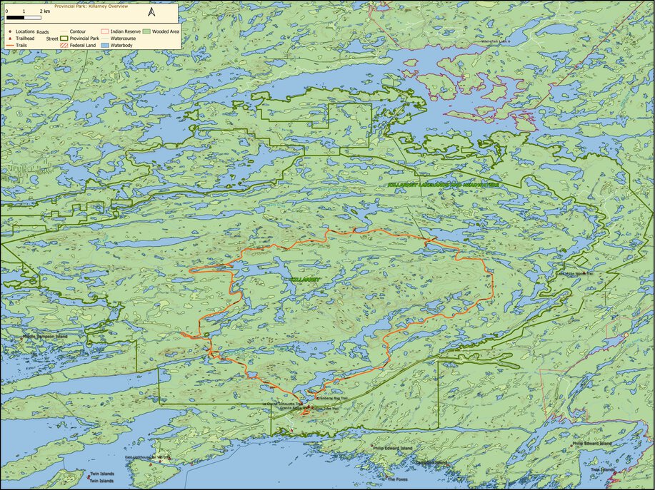 Ontario Provincial Park: Killarney Overview Map by Xavier Maps | Avenza ...
