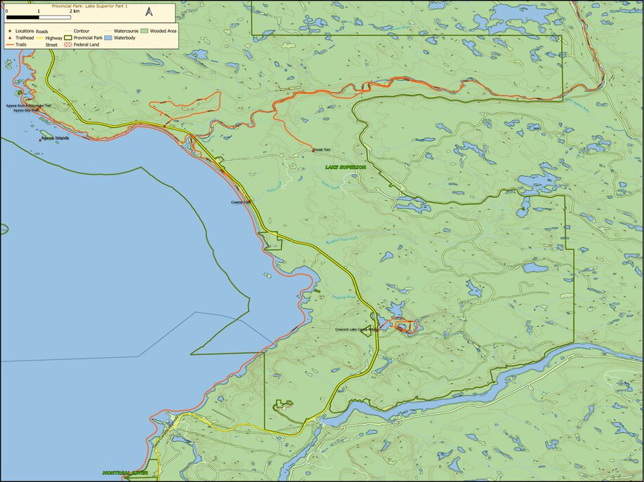 Ontario Provincial Park: Lake Superior Part 1 Map by Xavier Maps ...