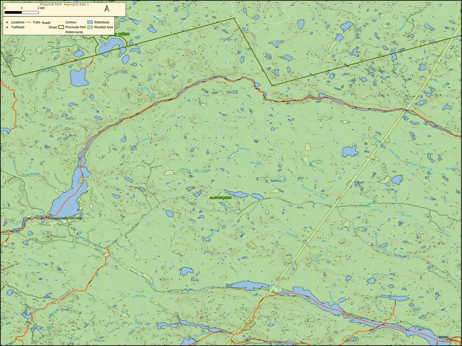 Algonquin Provincial Park - East Part 1 Map by Xavier Maps | Avenza Maps