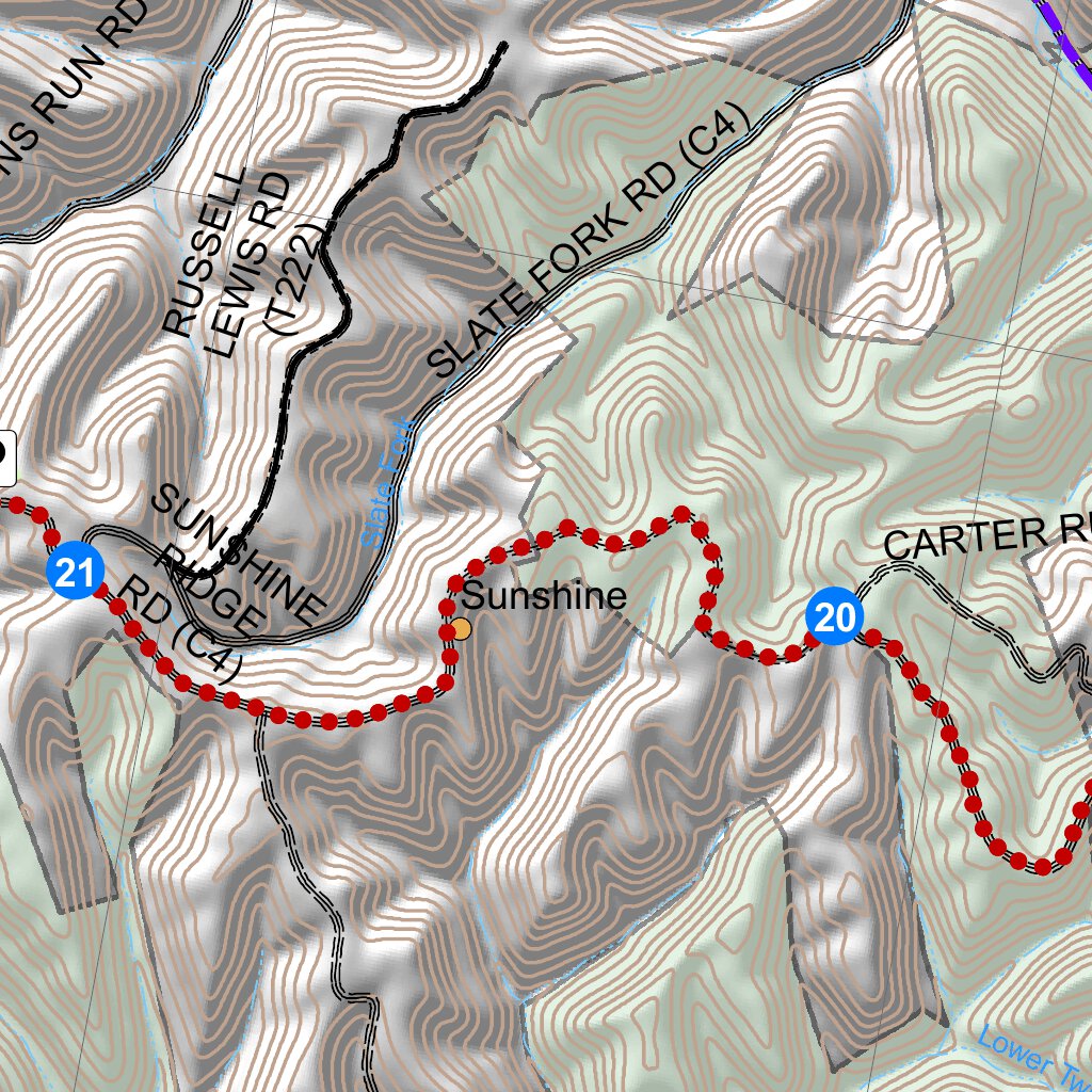 Shawnee Section Map by Buckeye Trail Association | Avenza Maps