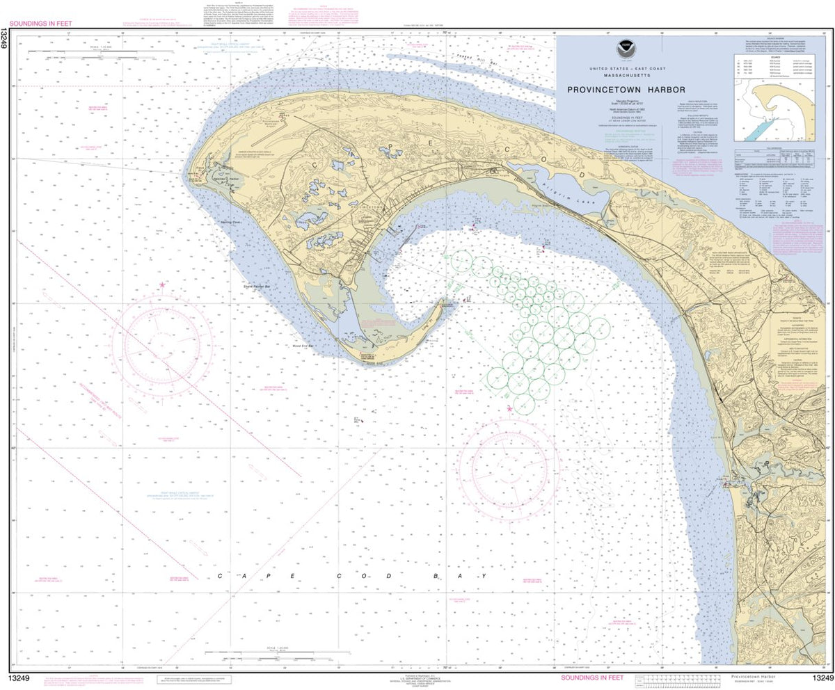 Provincetown Harbor Map by National Oceanographic & Atmospheric ...