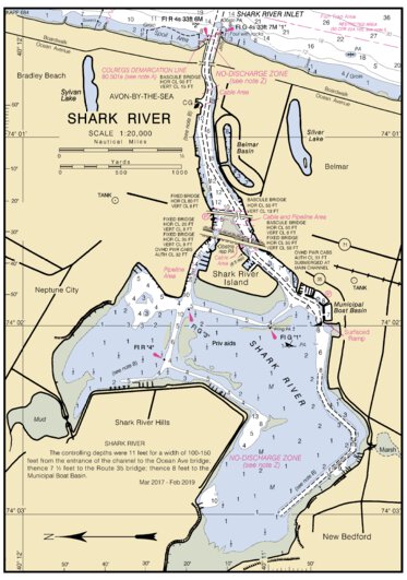 Shark River Inset Map by National Oceanographic & Atmospheric ...