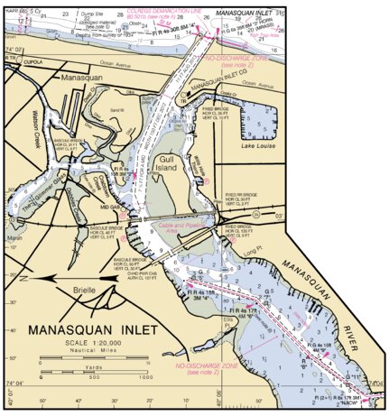 Manasquan Inlet Map by National Oceanographic & Atmospheric ...