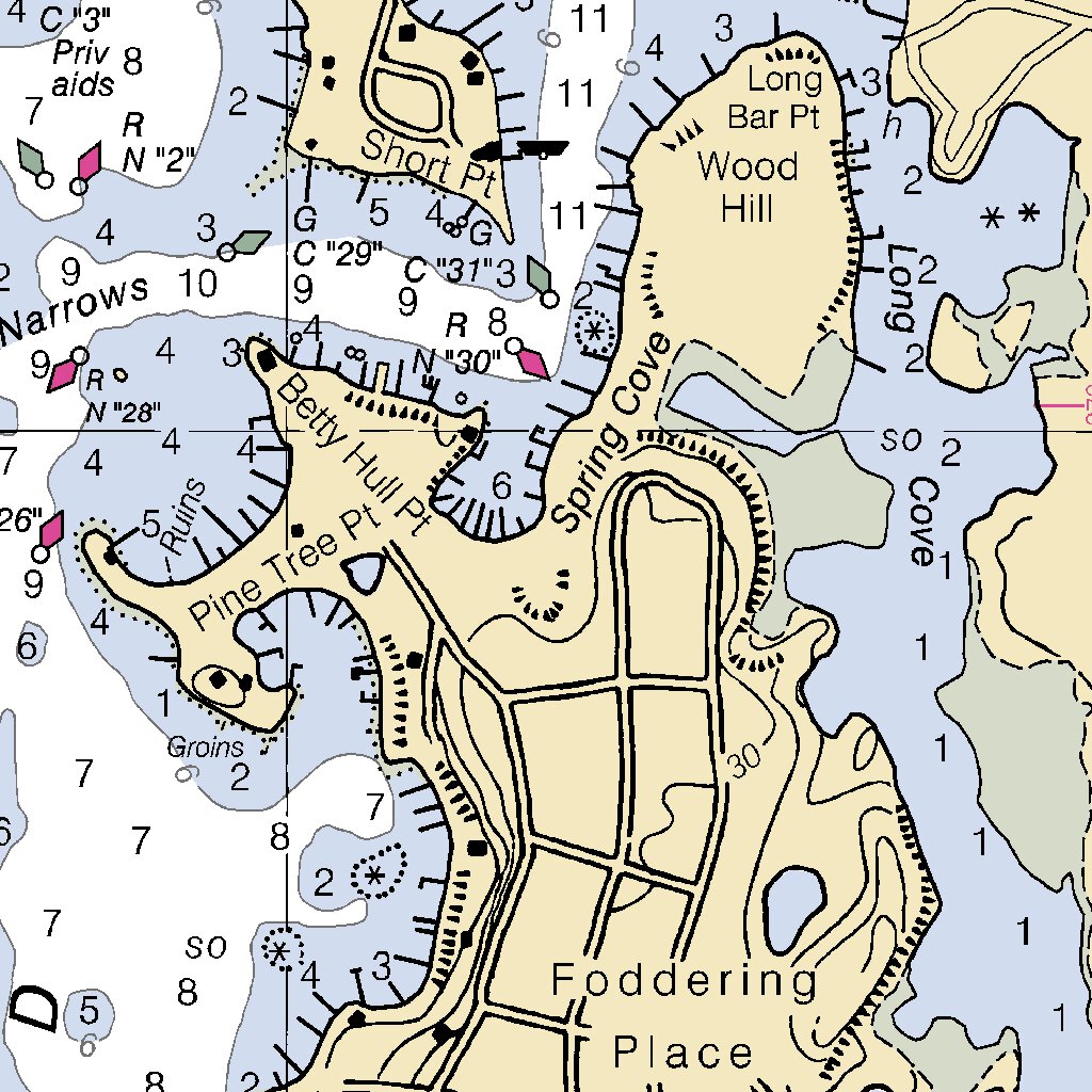 Pt Judith Harbor Ri Map by National Oceanographic & Atmospheric ...