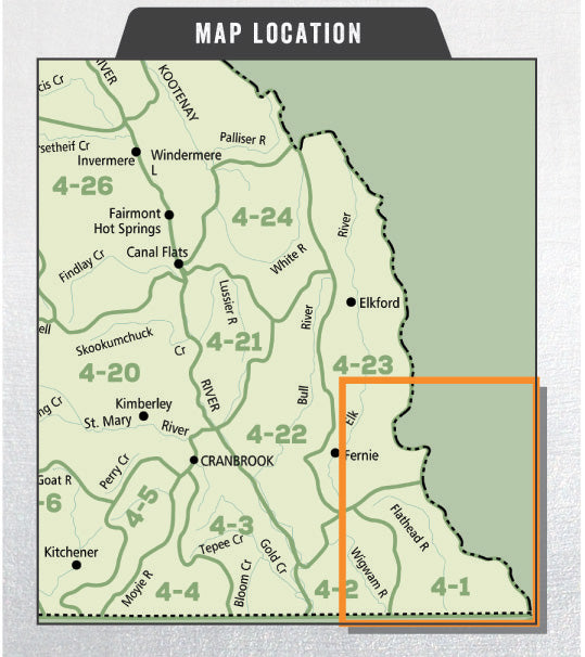 WMU 4-1 Kootenay Region - Hunting Topo BC Map by Backroad Mapbooks ...