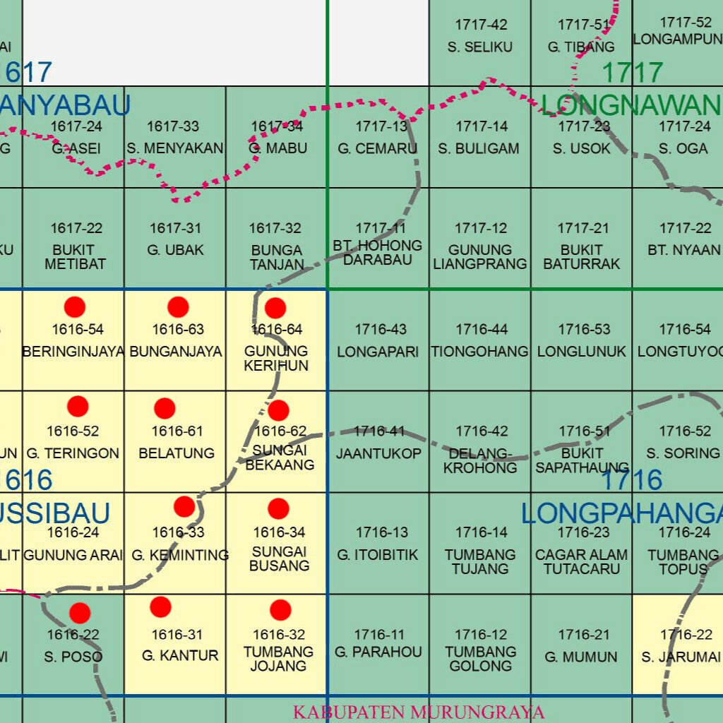 INDEKS PETA RBI KALIMANTAN Map by Wanto Nurjaman | Avenza Maps