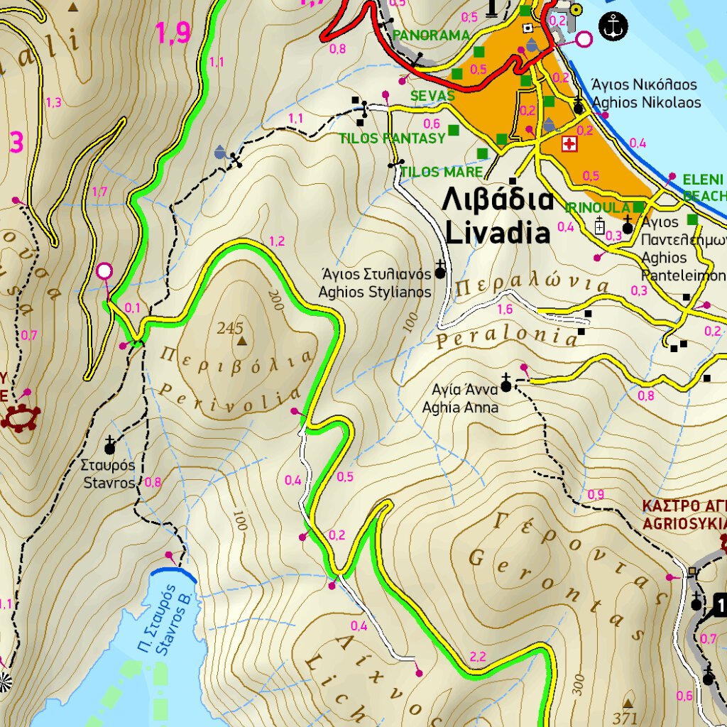 Tilos, Dodecanese Map by Terrain Editions | Avenza Maps