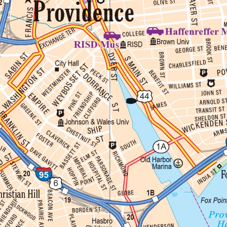 Connecticut/Rhode Island Atlas & Gazetteer - Providence 2 Map by Garmin ...