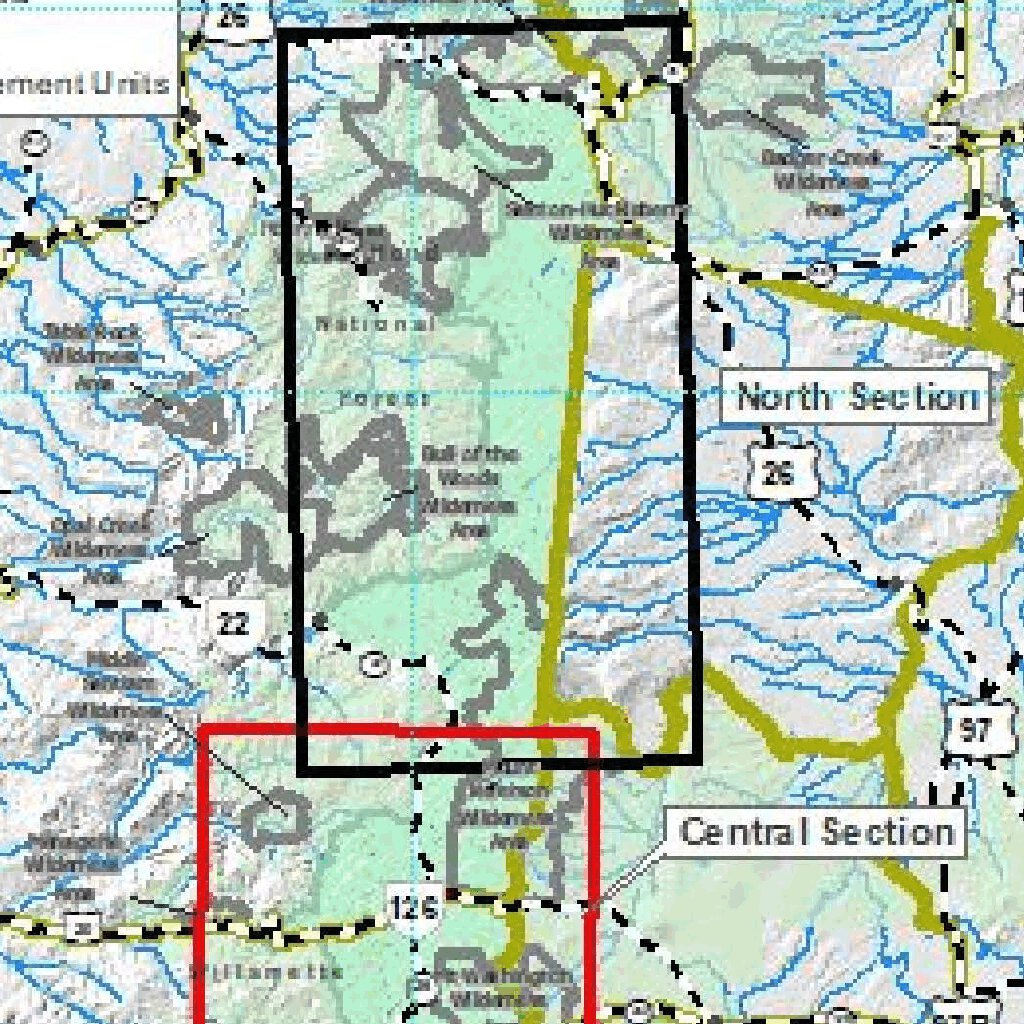 [119A] West High Cascade - Central Map by Oregon Department of Fish and ...