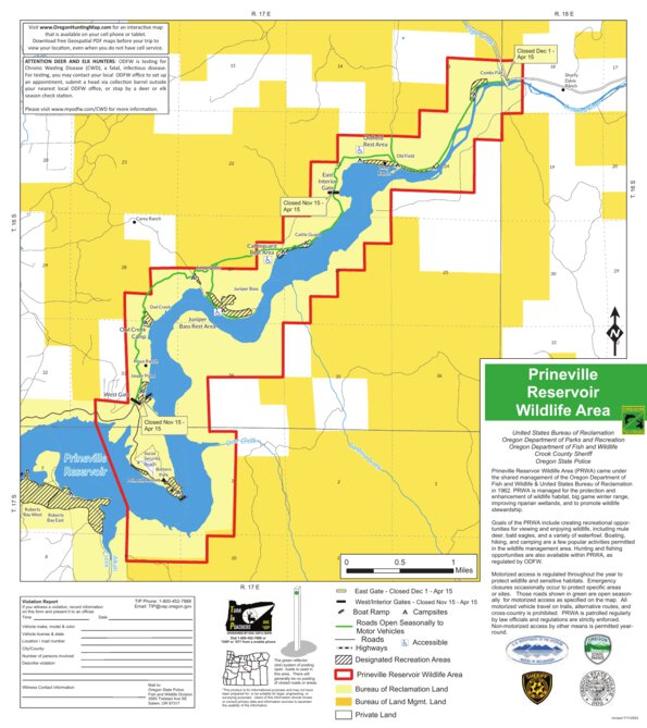 Prineville Reservoir Map by Oregon Department of Fish and Wildlife ...