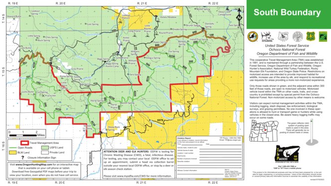 South Boundary Map by Oregon Department of Fish and Wildlife | Avenza Maps