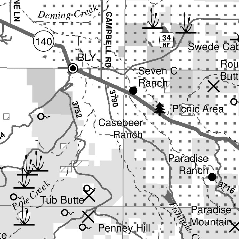 [475M/R2/T] Gerber Reservoir Map by Oregon Department of Fish and ...