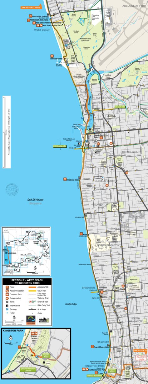 Adelaide100 Section 7 West Beach to Kingston Park Map by Walking SA ...
