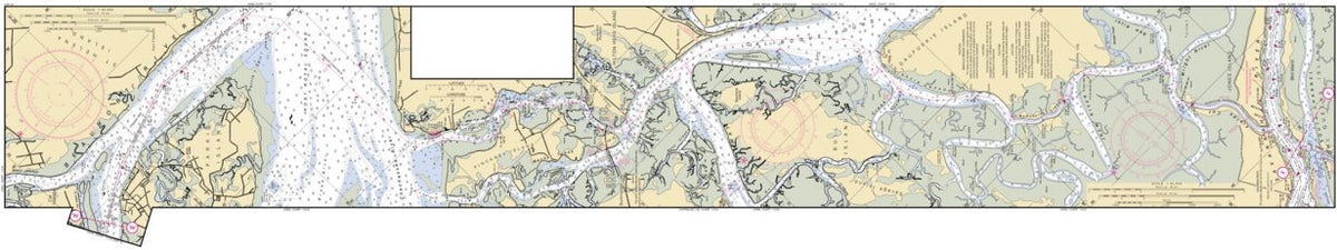 Beaufort River To St Simons Sound Side A Map by National Oceanographic ...
