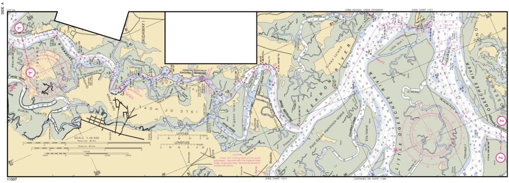 Beaufort River To St Simons Sound Yy-Zz Map by National Oceanographic ...