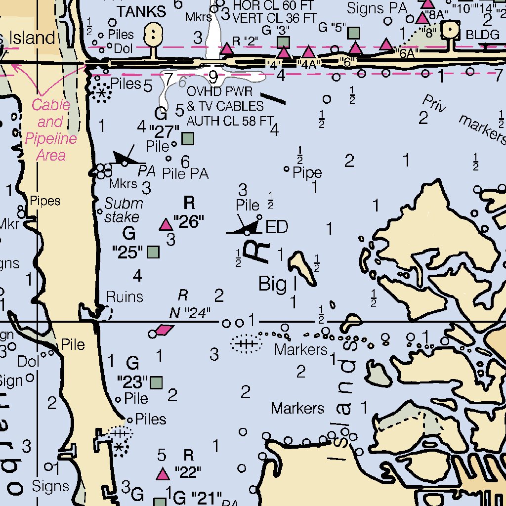 Cape Canaveral To Bethel Shoal Map by National Oceanographic ...