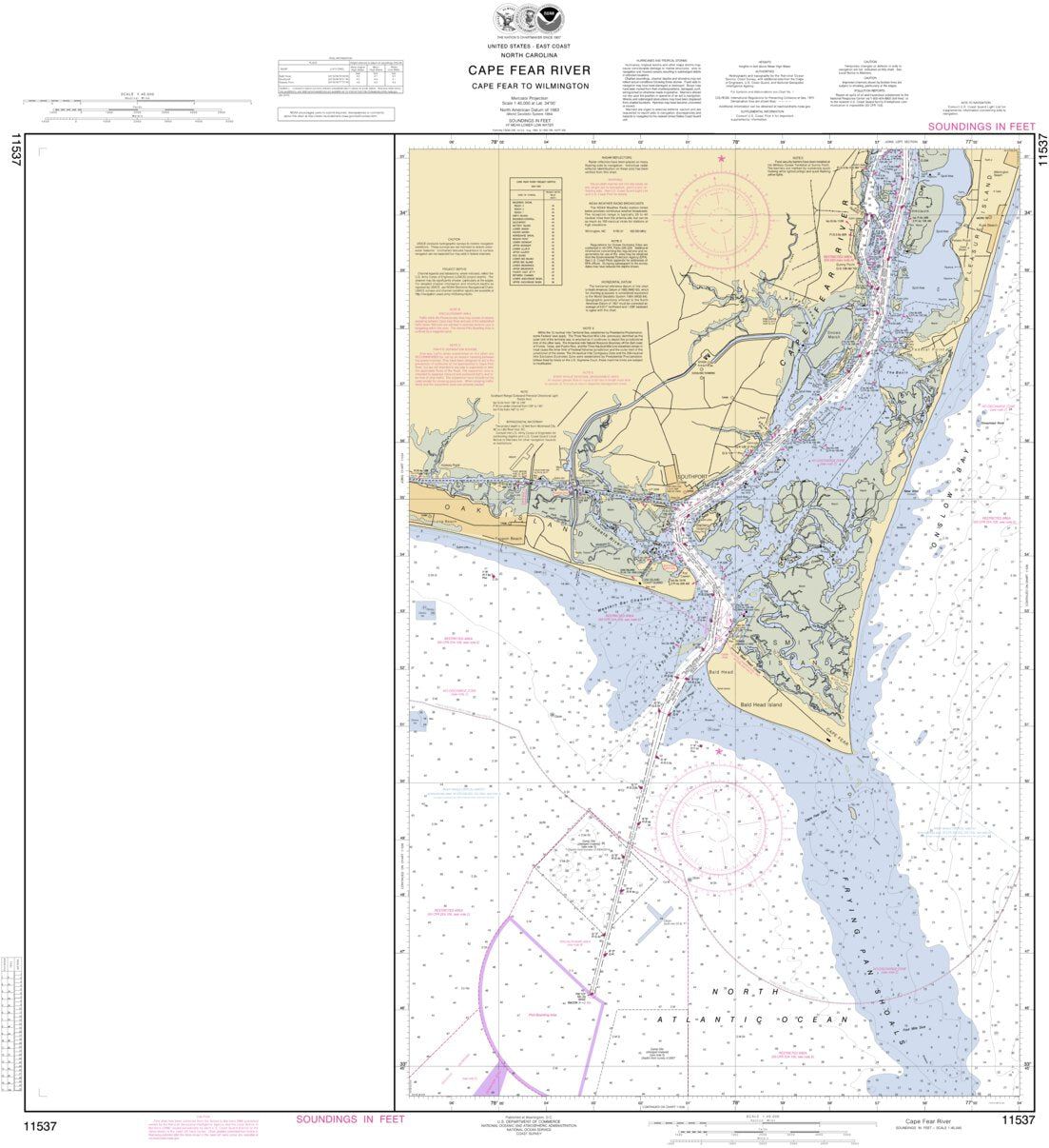 Cape Fear River - Cape Fear To Wilmington (1) Map by National ...